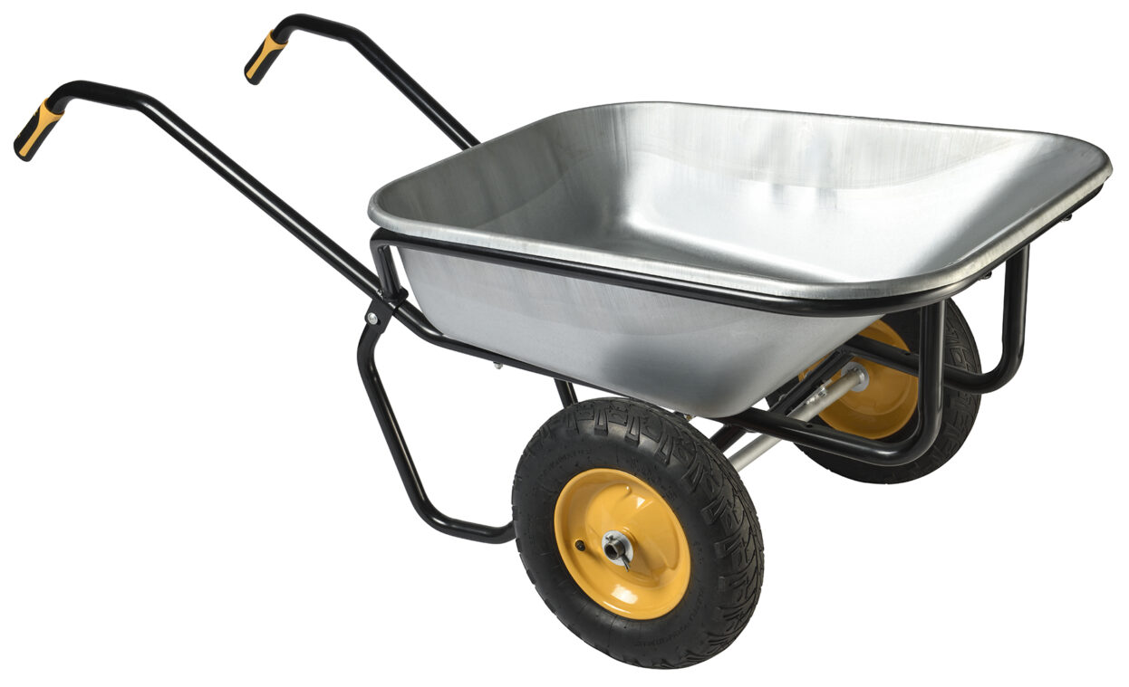 Brouette EXPERT TWIN EXCELLIUM 160L Galva Roues Gonflées | Haemmerlin
